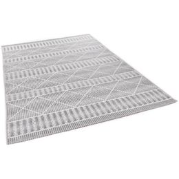 Tom Tailor HOME Teppich &raquo;Funky Outdoor Geometric&laquo; rechteckig 5 mm H&ouml;he Flachgewebe, modernes Rauten Design, Outdoor geeignet, Wohnzimmer beige 