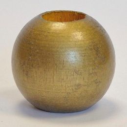 Kutti Gardinenbefestigungen Ersatzteile &raquo;Holzkugel, Schlaufenkugel, &Oslash; 25 mm&laquo; Deko f&uuml;r Raffrollos und Scheibengardinen gold Holzwerkstoff &Oslash; 25cm, 7 Stk.