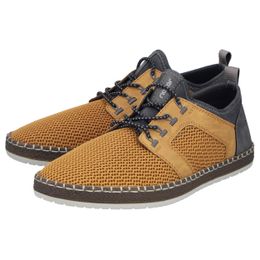 Rieker Herren Slip-On Sneaker, Gr. 42, braun, Lederimitat, Textil, Schuhe, Schlupfschuh, Slipper, Freizeitschuh, elastischer Einstieg, Gummizug
