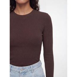 Leger Damen LeGer Longsleeve &raquo;Cinzia, LeGer by Lena Gercke&laquo; Rundhals, schmale Passform braun 34