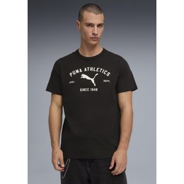 Puma Herren T-Shirt "CLASS GRAPHIC TEE", schwarz, Gr. L, bedruckt, Jersey, Obermaterial: 100% Baumwolle, Shirts, Regular Fit, Kurzarm, mit