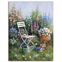 Artland Wandbild &raquo;Unvergesslich&laquo; Garten 1 Stk. tlg. als Leinwandbild, Poster in verschied. Gr&ouml;&szlig;en gr&uuml;n Leinwand B/H/T: 60cm x 80cm, Leinwandbild Garten 