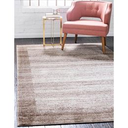 MyFlair Teppich &raquo;Good Times, LAGERR&Auml;UMUNG&laquo; rechteckig 13 mm H&ouml;he Kurzflor, gewebt, melierte Optik, mit Bord&uuml;re beige Polypropylen (PP) B : 66cm 1 Stk., 13mm, 