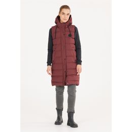 WEATHER REPORT Damen Steppweste "Chief", braun, Gr. 50, 100% Polyester, Westen, mit langem Schnitt