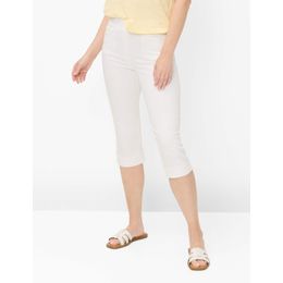 Raphaela by Brax Damen Caprihose Style PAMINA CAPRI WHITE, denim wei&szlig;, Gr. 50K