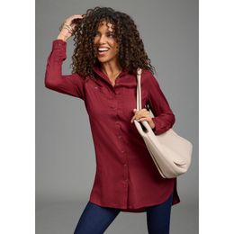 Boysen's Boysen's Damen Longbluse mit tiefen Seitenschlitzen rot 34