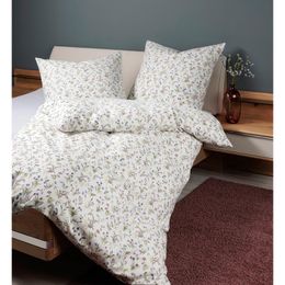 Janine Bettw&auml;sche &raquo;Noru&laquo; 2 Stk. in Gr. 135x200, 100% Baumwolle, Blumen-Design, tolle Qualit&auml;t Satin, Obermaterial: 100% Baumwolle B/L: 135cm x 200cm, 1 Stk.,