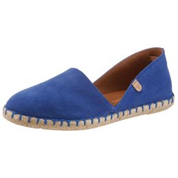VERBENAS Damen Espadrille "CARMEN SERRAJE", Gr. 35, blau, Veloursleder, Schuhe, Sommerschuh, Schlappen mit Jute-Rahmen
