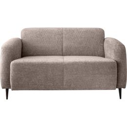 Home Affaire 2-Sitzer &raquo;Marone bequem, Breite 140cm, f&uuml;r kleine R&auml;ume geeignet, bodenfrei&laquo; beige 100% Polyester B/H/T: 140cm x 76cm x 90cm, Velours, 2-