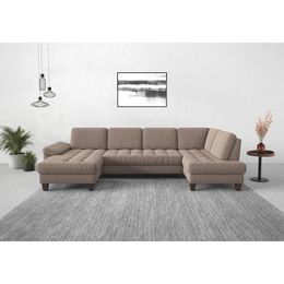 Sit & More sit&more Wohnlandschaft &raquo;Westham U-Form&laquo; wahlweise mit Schlaffunktion, Bettkasten, Sitztiefenverstellung grau 90% Polyester 10%Polyamid B/H/T: 338cm x