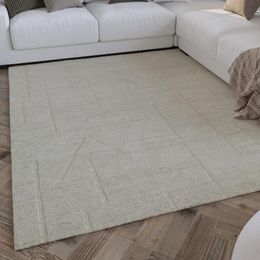Wecon Home Teppich &raquo;Hamptons TWENTYEIGHT&laquo; rechteckig 15 mm H&ouml;he L&auml;ufer, Kurzflor, Wohnzimmer, Schlafzimmer, elegant, robust, Linear beige Polyester B 