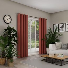 Neutex for you! Verdunkelungsvorhang &raquo;INSULA&laquo; &Ouml;sen 1 Stk. tlg. Uni-Dimout f&uuml;r starke Verdunklung, nach Ma&szlig; rot Polyester 220cm, &Ouml;sen, 140cm