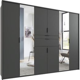 wimex Dreht&uuml;renschrank &raquo;Moldau Kleiderschrank mit Spiegel Schlafzimmerschrank&laquo; grau Holzwerkstoff B/H/T: 270cm x 208cm x 58cm, PREMIUM