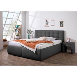 Maintal Polsterbett &raquo;Felsental&laquo; inklusive Bettkasten, in H2, H3 & H4 erh&auml;ltlich grau Liegefl&auml;che L&auml;nge B: 200cm x 160cm, H&ouml;he Bett: 106cm H&ouml;he Bettseite: 40cm