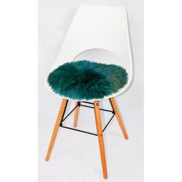 Heitmann Felle Stuhlkissen &raquo;Lamm, Sitzauflage rund&laquo; &Oslash; 45 cm, echtes Lammfell, waschbar, auch als 2er oder 4er Set gr&uuml;n Lammfell B/L: 45cm x 45cm, 1 Stk.