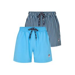 VINSON Herren Badeshorts "VINSON Swim shorts VMRucer", blau, Gr. L, Obermaterial: 100% Polyester, Badehosen