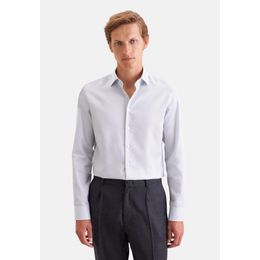 Seidensticker Herren Businesshemd "Schwarze Rose", blau, Gr. 38, bedruckt, 100% Baumwolle, Hemden, X-Slim 1/1 Kentkragen Druck