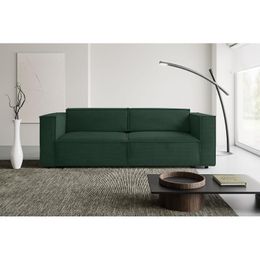 WERK2 Schlafsofa &raquo;Kansas 252 cm Breite modern und bequem&laquo; Cord, Bettkasten gr&uuml;n 90% Polyester, 10% Nylon B/H/T: 252cm x 76cm x 99cm, Cord
