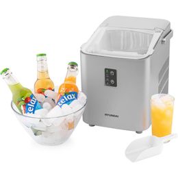 Hyundai Eisw&uuml;rfelmaschine &raquo;HYUICEM12S&laquo; Herausnehmbarer Eisbeh&auml;lter silber Einheitsgr&ouml;&szlig;e
