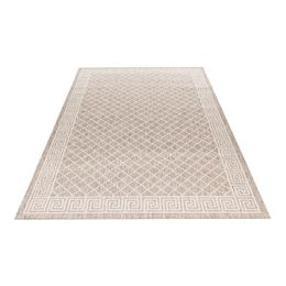 Obsession Teppich &raquo;My Tallinn 541&laquo; rechteckig 2 mm H&ouml;he Flachgewebe, Rauten Muster, mit Bord&uuml;re, In- und Outdoor geeignet grau Polypropylen B : 80cm 1 Stk., 2mm