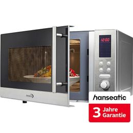 Hanseatic Mikrowelle &raquo;AS823EBB-P&laquo; Grill und Hei&szlig;luft 800 W inkl. 3 Jahre Herstellergarantie silber Einheitsgr&ouml;&szlig;e Mikrowelle