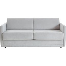 ATLANTIC HOME COLLECTION Schlafsofa &raquo;Limone&laquo; f&uuml;r Dauerschl&auml;fer geeignet inklusive hochwertige Matratze grau B/H/T: 178cm x 82cm x 93cm, Struktur soft