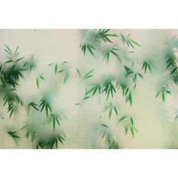 Livingwalls living walls Fototapete &raquo;Walls by Patel Panda`s Paradise&laquo; glatt Vlies, Wand gr&uuml;n Vlies B/L: 4m x 2,7m