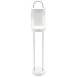 NOWA Au&szlig;en-Stehlampe &raquo;LUNDEN&laquo; LED-Modul 1 Stk. Warmwei&szlig; Au&szlig;enlampe Haus IP54 Gartenbeleuchtung Terrasse wei&szlig; &Oslash; 12,5cm H: 65cm, 1 Stk.