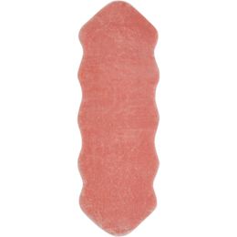 ANDIAMO Fellteppich &raquo;Lamm Fellimitat&laquo; fellf&ouml;rmig 20 mm H&ouml;he Kunstfell, besonders weich durch Microfaser, Kudenliebling rosa Kunstfaser B : 55cm 1 Stk., 20mm, 