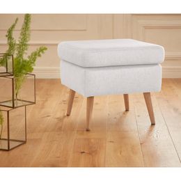 Home Affaire Polsterhocker &raquo;Sallito&laquo; die kleinere Version von "Salla", in 6 Bezugsqualit&auml;ten beige Struktur Hahnentritt (67% Polypropylen, 33% 