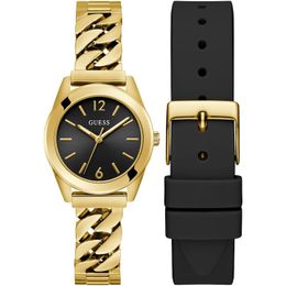 Guess Damen Quarzuhr &raquo;SERENA&laquo; Armbanduhr, Damenuhr, Edelstahlarmband, ideal auch als Geschenk gold Einheitsgr&ouml;&szlig;e