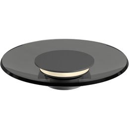 Neuhaus PURE LED Tischleuchte &raquo;PURE Moon&laquo; LED-Board 1 Stk. Warmwei&szlig; Stufenloses dimmen per Touchdimmer, Rauchglas schwarz 1, &Oslash; 32cm H: 6,6cm, 1 Stk.