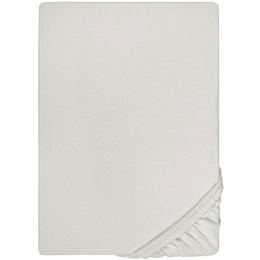 Biberna Spannbettlaken &raquo;THEA Baumwoll-Jersey mit Elasthan, 160 g/m&sup2;&laquo; Bettlaken f&uuml;r Matratzen bis 25 cm H&ouml;he, pflegeleicht, b&uuml;gelfrei grau Jersey-Elasthan, 