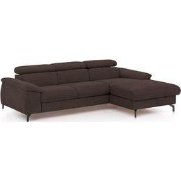 COTTA Ecksofa &raquo;Kitty L-Form, B: 242 cm&laquo; mit Kopfteilverstellung, optional Schlaffunktion & Bettkasten Microfaser (100% Polyester);Flachgewebe (100% 