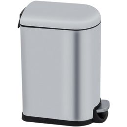 Sch&ouml;ner Wohnen Kollektion SCH&Ouml;NER WOHNEN-Kollektion M&uuml;lleimer &raquo;LARA&laquo; 1 Beh&auml;lter Treteimer mit Innenbeh&auml;lter f&uuml;r die K&uuml;che, Easy-Close-Mechanik, 10 L silber Eisen, Polypropylen 