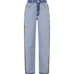 2Y STUDIOS Damen Bequeme Jeans "2Y Studios Juma Inside Out Baggy Jeans", blau, Gr. 28, unifarben, 100% Baumwolle, Jeans