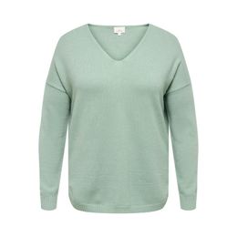 Only Carmakoma Damen Only CARMAKOMA V-Ausschnitt-Pullover &raquo;CARMARGARETA LS PULLOVER KNT NOOS&laquo; Viskosemischung, regular fit L