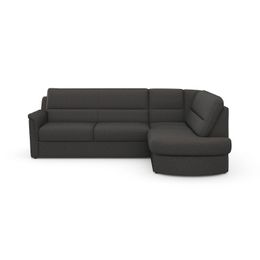 Sit & More sit&more Ecksofa &raquo;Panini L-Form&laquo; wahlweise mit Schlaffunktion und Bettkasten grau B/H/T: 243cm x 87cm x 175cm, Luxus-Microfaser Euphoria, Ottomane 