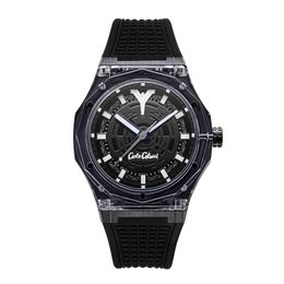 Carlo Colucci Herren Carlo Colucci Quarzuhr &raquo;CC505-1&laquo; Armbanduhr, Herrenuhr, Silikonarmband, analog schwarz Einheitsgr&ouml;&szlig;e