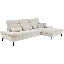 Hukla Ecksofa &raquo;HU-HP22156 L-Form&laquo; inkl. Kopfpolsterverstellung, optional mit Sitztiefenverstellung beige 100% recyceltes Polyester B/H/T: 309cm x 