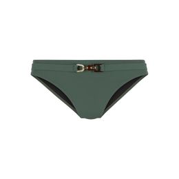 Lascana Damen Lascana Bikini-Hose &raquo;Yves&laquo; mit edlen Zierg&uuml;rtel gr&uuml;n 38, N-Gr