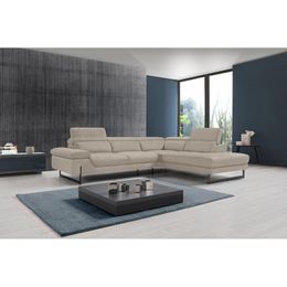 Egoitaliano Ecksofa &raquo;Queenie, extravagantes Sofa mit erstklassigem Sitzkomfort, L-Form&laquo; mit verstellbarer Armlehne und Kopfteilen f&uuml;r Wohlf&uuml;hlkomfort grau Luxus-
