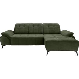 Home Affaire Ecksofa &raquo;Lazio modern und bequem, schmale Armlehnen, tolle Detailverarbeitung&laquo; zwei verschiedene Fu&szlig;farben w&auml;hlbar gr&uuml;n 93% Polyester, 7%