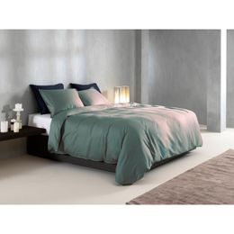 ZO HOME Bettw&auml;sche &raquo;Zohome Baumwolle Mako-Satin Bettw&auml;sche Satinado&laquo; 2 Bettw&auml;sche aus 100% Baumwolle, hochwertige Mako-Satin, ab 135x200 cm. gr&uuml;n Mako