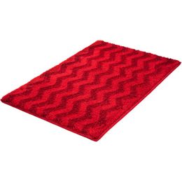 Kleine Wolke Badematte &raquo;&raquo;Zack&laquo;, Badvorleger, Badezimmer Teppich&laquo; H&ouml;he 20 mm rutschhemmend beschichtet fu&szlig;bodenheizungsgeeignet Badteppich, modernes Zickzack Design