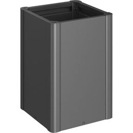 BioHort Hochbeet &raquo;BELVEDERE maxi 0,5x0,5, verschiedene Farben&laquo; 53x53x77 cm, extrem langlebig, aus Metall grau Stahl B/H/T: 54,7cm x 77cm x 54,7cm