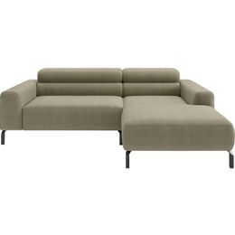 Home Affaire Ecksofa &raquo;Ecksofa, L-Form, incl. Kopfteilverstellung, Breite 223 cm&laquo; wahlweise elektrische Sitztiefenverstellung beige 100% Polyester B/H/