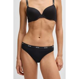 BOSS Damen Slip "BRIEF CI", Gr. S, schwarz, Jersey, Obermaterial: 95% Viskose, 5% Elasthan, unifarben, Unterhosen, mit BOSS Schriftzug auf dem Bund