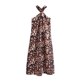 next Kleid Damen Gr&ouml;&szlig;e 44 hellbeige / braun / hellbraun / schwarz Sommerkleid
