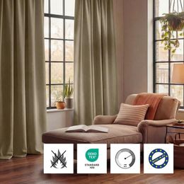 Neutex for you! Vorhang &raquo;SALITOS-NXFR&laquo; Multifunktionsband 1 Stk. tlg. Schwer entflammbar gem&auml;&szlig; DIN 4102 Teil 1, Baustoffklasse B1 beige Obermaterial: 